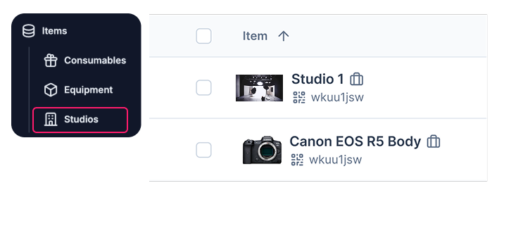 Studio & Consumable Management | Cheqroom